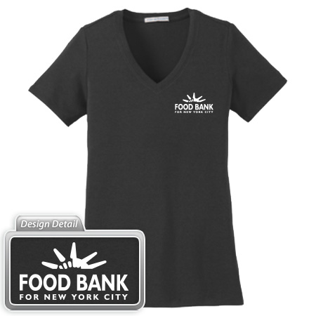 Identity Stores - Food Bank For NYC - Ladies Concept Stretch V-Neck Tee ...